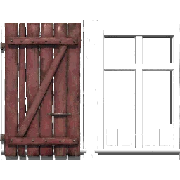 Pax Dei Building Prop: Square Shutter