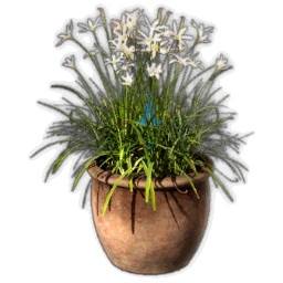 Pax Dei Building Prop: Round Flower Pot