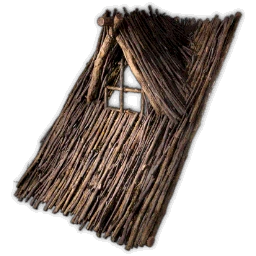Pax Dei Building Piece: Rustic Roof with Window, Hut