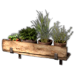 Pax Dei Building Prop: Small Window Flowerpot