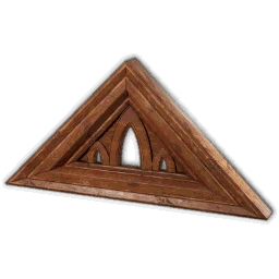 Pax Dei Building Piece: Arched Triangle Top Panel