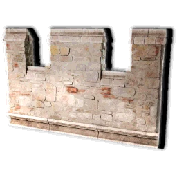 Pax Dei Building Piece: Crenel Battlement, Limestone