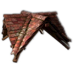 Pax Dei Building Piece: Tiled Roof Cap Cross, Half-Timber