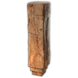 Pax Dei Building Piece: Short Wooden Pillar
