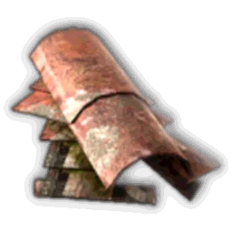 Pax Dei Building Piece: Angled Tiled Eaves, Half-Timber