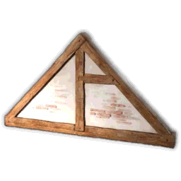 Pax Dei Building Piece: Half-Timber Triangular Roof Support
