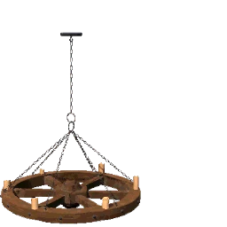 Pax Dei Building Prop: Cartwheel Chandelier