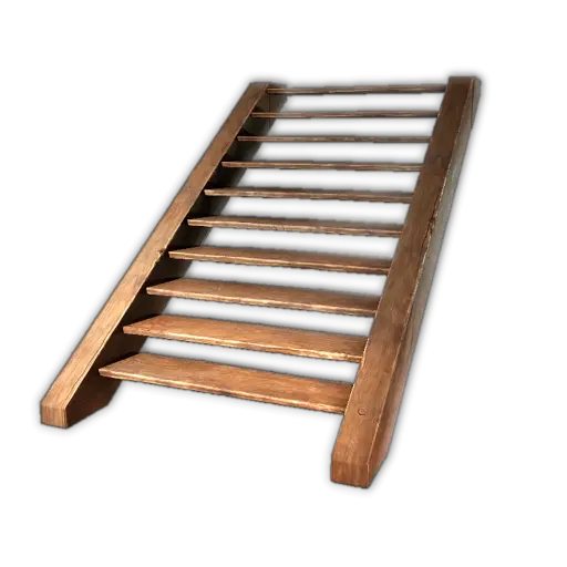 Pax Dei Building Piece: Wooden Stairs, Half-Timber